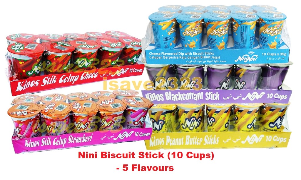 [HALAL] Nini Biscuit Stick (10pcs) - Chocolate / Strawberry / Peanut ...