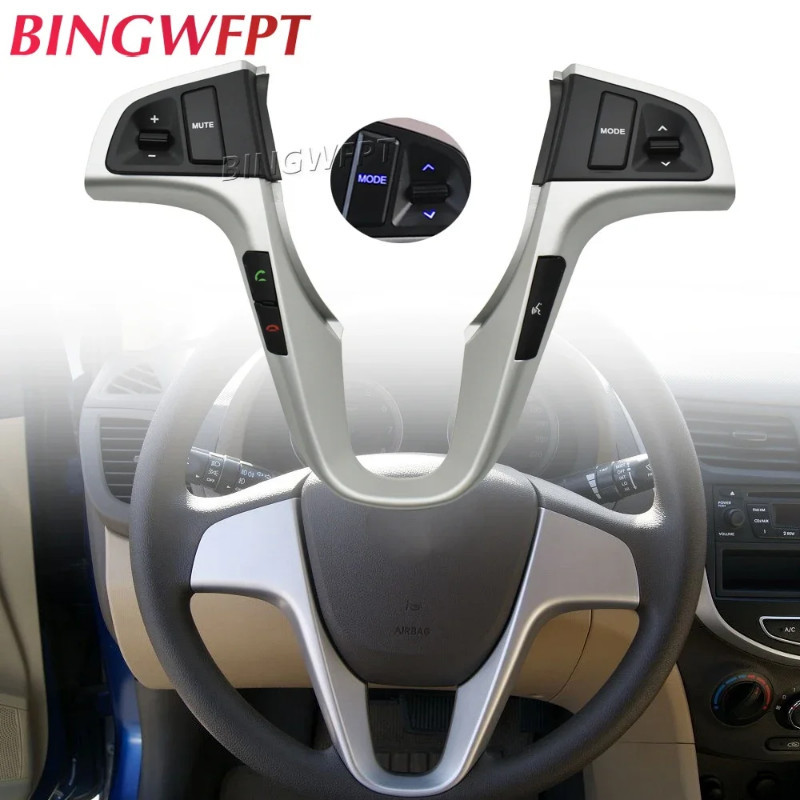BINGWFPT Steering Wheel Button For Hyundai VERNA SOLARIS 2011-2016 ...