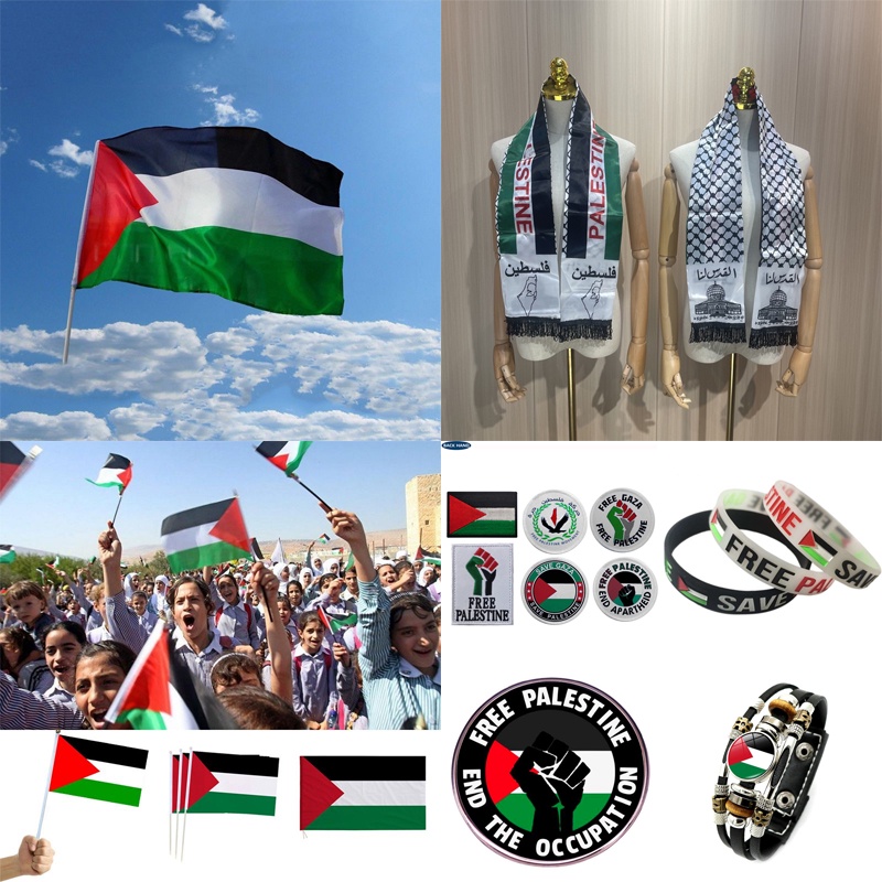 150x90cm Palestine Flag Vivid Color and Fade Proof Canvas Header and ...