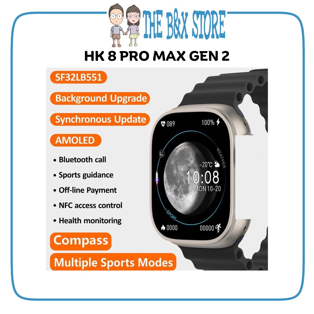 HK 8 PRO MAX Gen 2 49mm Amoled 120Hz High Refresh Rate Super Smooth ...