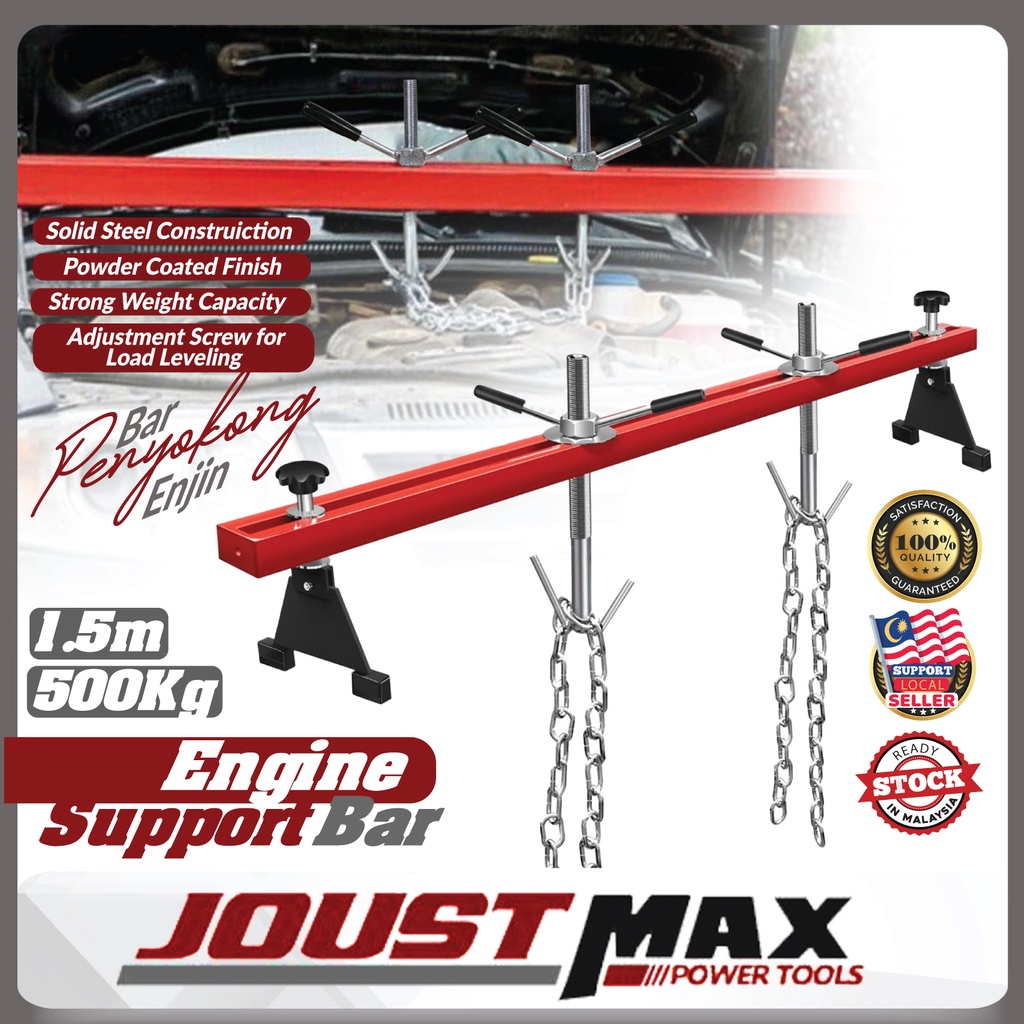 1.5M 500KG Engine Support Bar Transverse Lifter Dual Hooks Engine ...