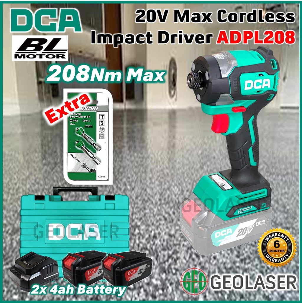 DCA 20V Brushless Cordless 208Nm Powerful Compact Impact Driver ADPL208 ...