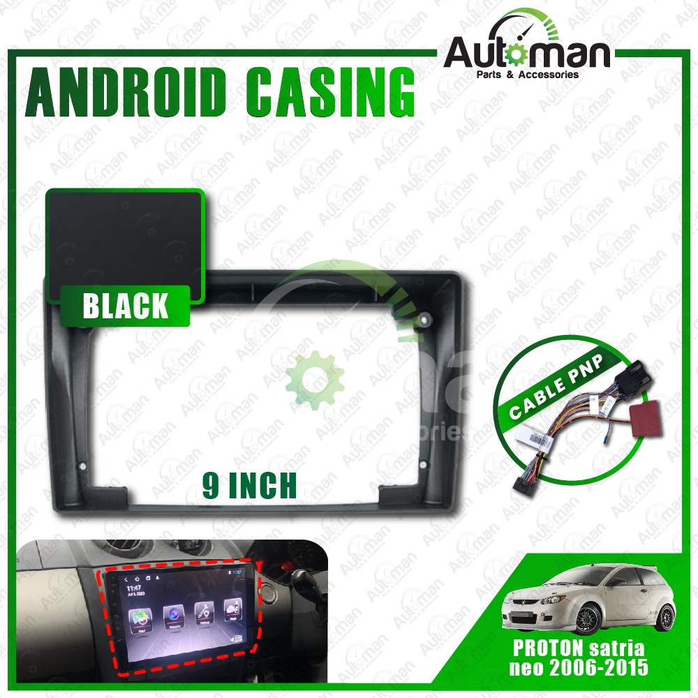 Casing Android Proton Satria Neo 2006 - 2015 Black Dashboard Audio ...