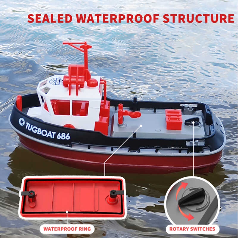 WD TYXIN 686 RC Remote Control Tugboat 1/72 Mini Electric Boat Water ...