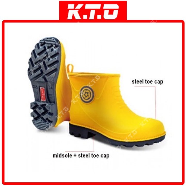 Korakoh Z808A Midsole And Steel Toe Cap Yellow Safety Boots Rubber Shoes / Kasut Keselamatan ...