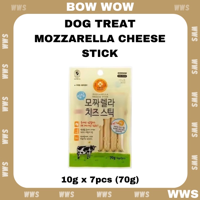 Bow Wow Mozzarella Cheese Stick For Dog Snack # Dog Treat # 10g x 7pcs ...