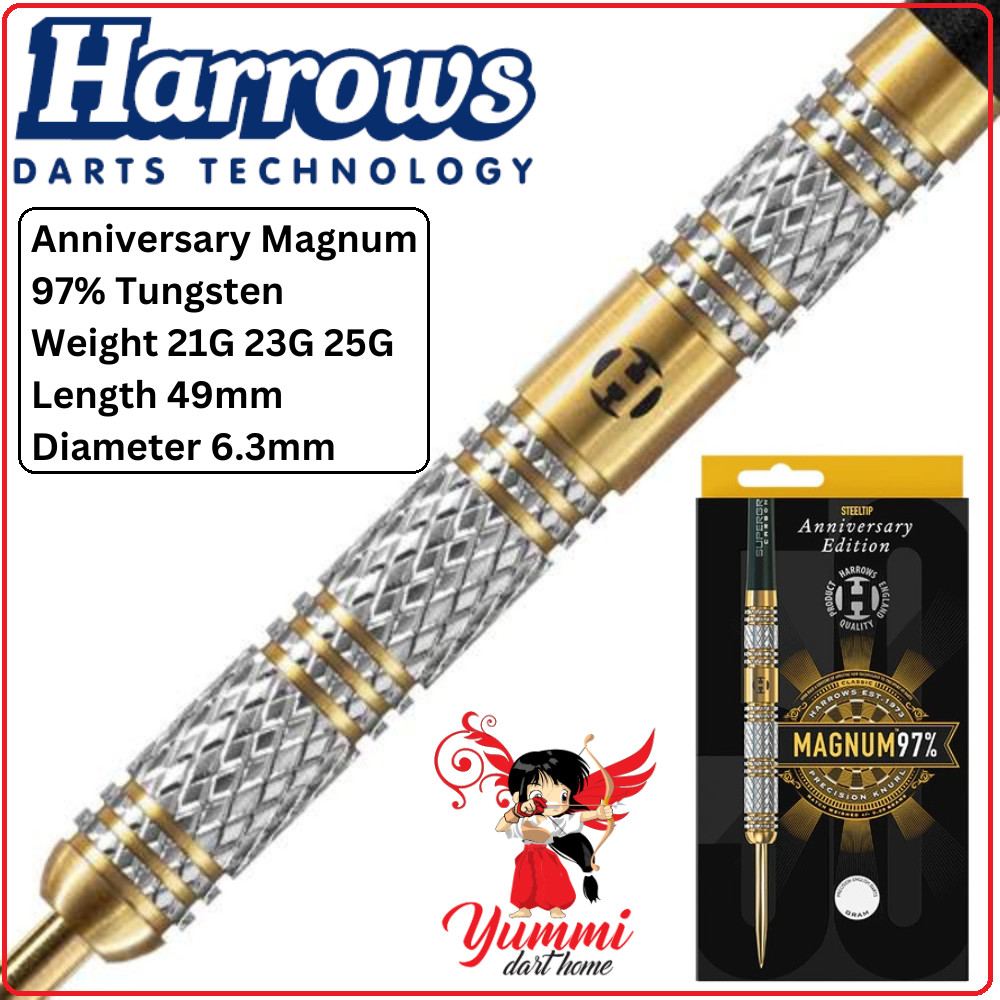 Harrows Dart Steel Tip - Anniversary Magnum 97% Tungsten (21G 23G 25G ...