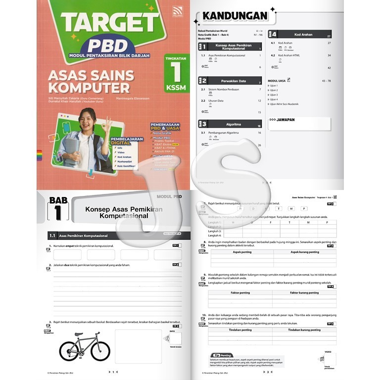 TARGET PBD ASAS SAINS KOMPUTER TINGKATAN 1 2 3 KSSM UASA 2025 | MODUL PENTAKSIRAN BILIK DARJAH ...
