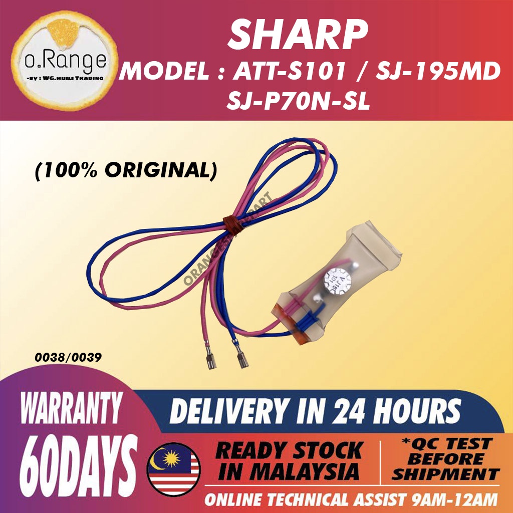 ATT-S101 SJ-195MD SJ-P70N-SL SHARP DEFROST SENSOR THERMOSTAT SJ-195 SJ ...
