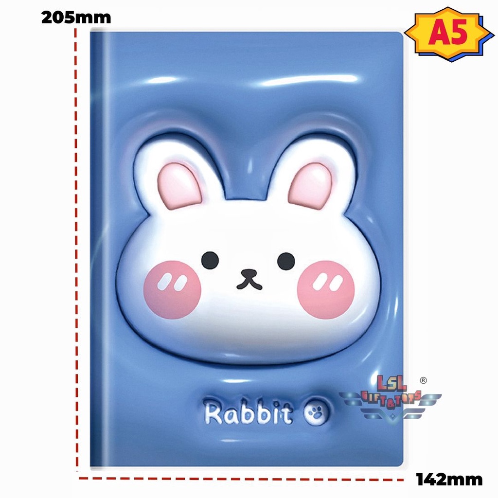 [R-654] LSL GIFTS A5 Size Notebook PVC EVA High Gloss Soft Cover ...