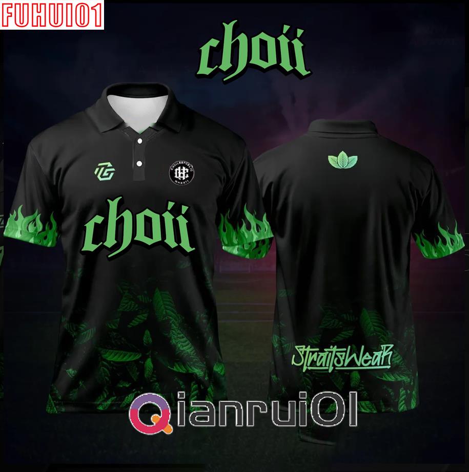 (Fuhui01) Choii Retro Collar Jersey T Shirt CHOII Viral Tiktok Baju ...
