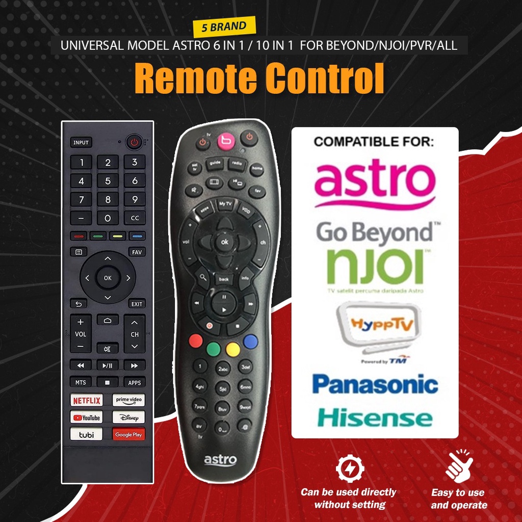 Universal Model Astro Remote Control 6 IN 1 / 10 IN 1 For BEYOND/NJOI ...