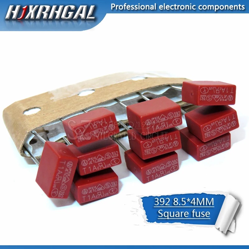 10PCS fuse 392 250V 2A 1A 3.15A 4A 5A6.3A square plastic fuse T2A commonly used fuse for LCD TV ...