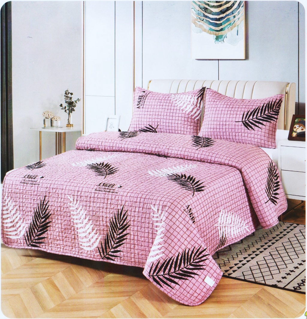 Cadar Patchwork Saiz Queen Set 3in1 Corak Bunga Floral Abstrak Geometri ...