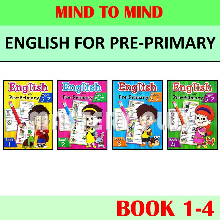 ENGLISH FOR PRE-PRIMARY BOOK 1 2 3 4 | AGES 5-7- MIND TO MIND | Shopee ...