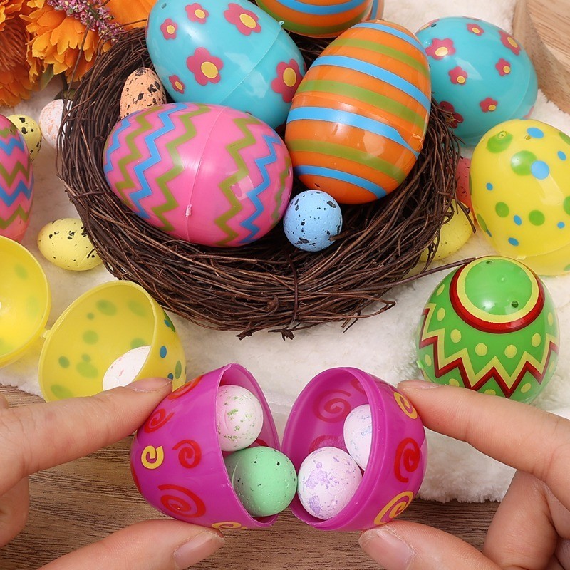 Candies Chocolate Fillable Easter Eggs - Easter Stuffable Colorful ...