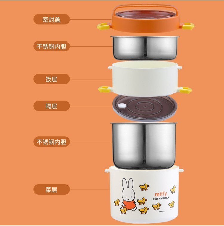 MIFFY PREMIUM Brand SUS304 Insulated Lunch Box Miffy Authentic Lunch Box | Shopee Malaysia