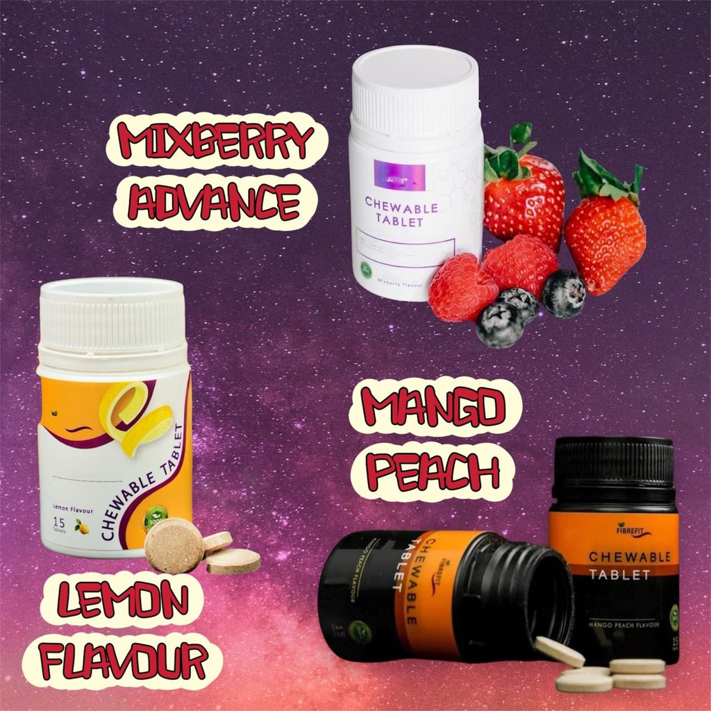 FIBREFIT MIXBERRY / LEMON CHEWABLE CANDY / ADVANCE NEW MIXBERRY / MANGO ...