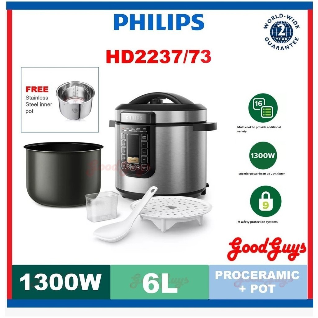 PHILIPS HD2237 ALL-IN-ONE COOKER 6L / MULTI COOKER / PRESSURE COOKER ...