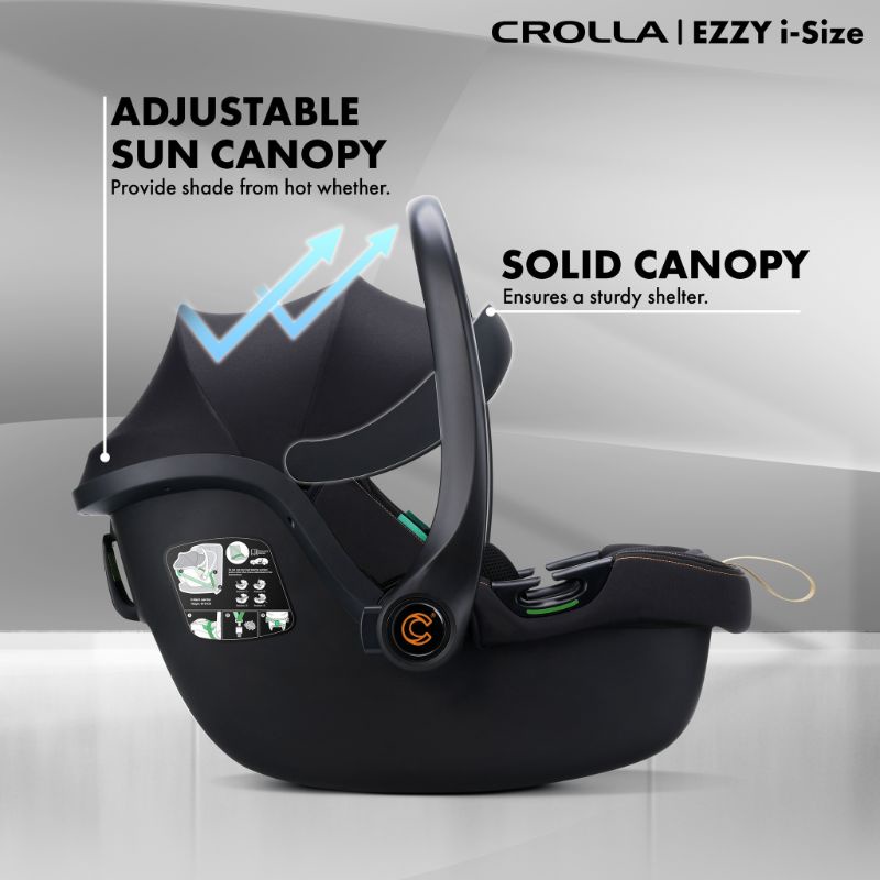 Crolla Ezzy i-Size R129 Baby Carrier Car Seat (New Born to 87cm ...