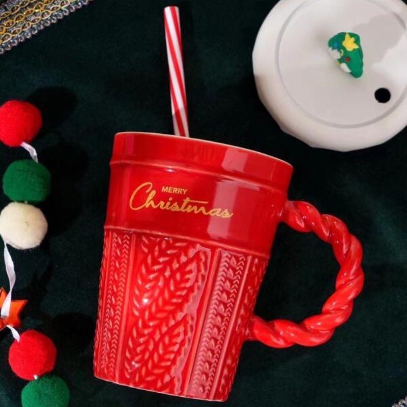 Dualswish Creative Christmas Mug Fashionable and Cute Ceramic Coffee ...