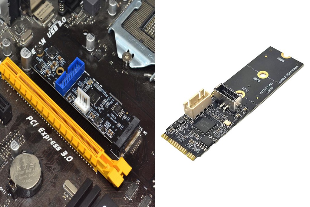 COOD Wide Compatibility Adapter Card M2 Nvme Type-e A-key Adapter Card ...
