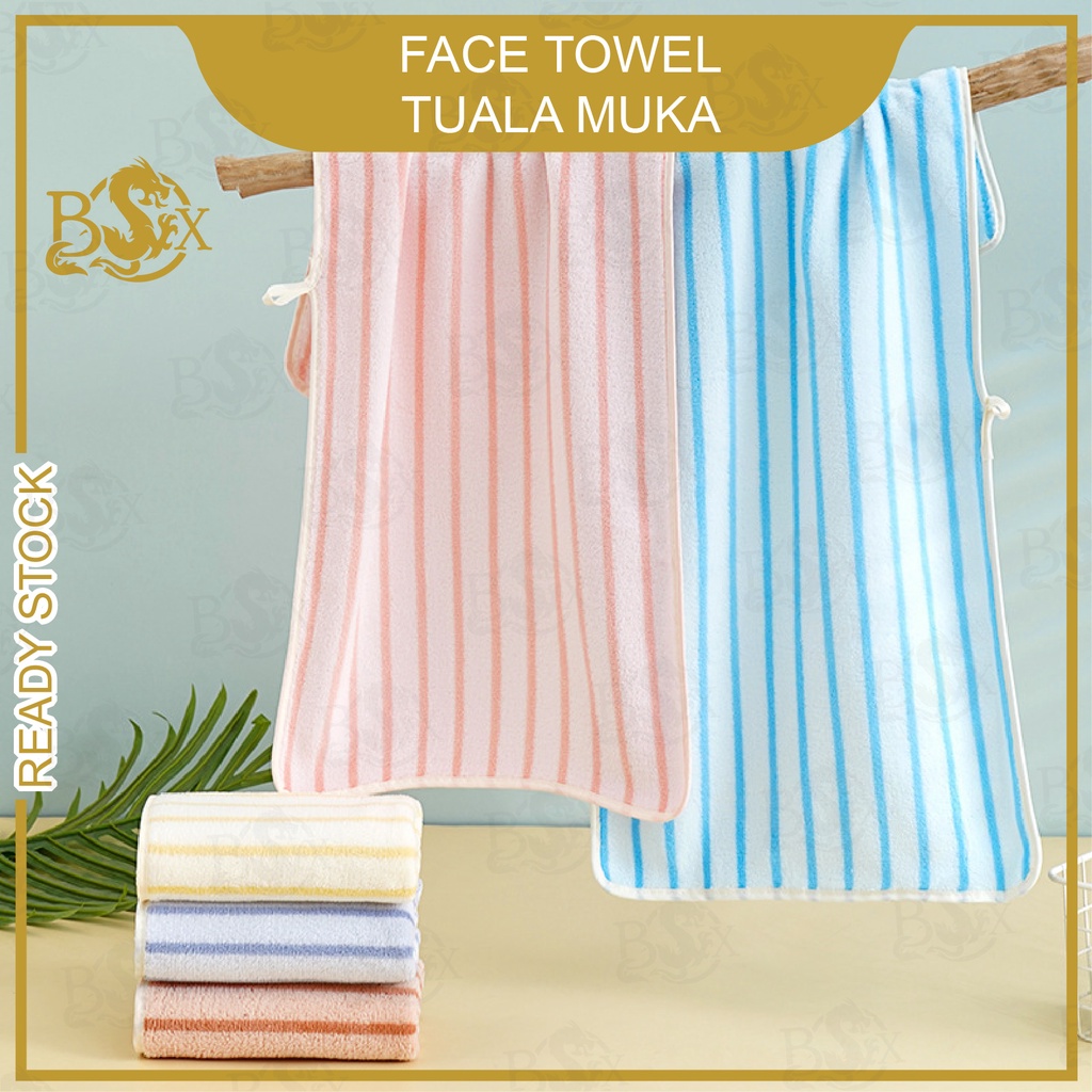 DRG Ready Stock 35x75cm Face Towel Absorbent Microfiber Tuala Muka ...