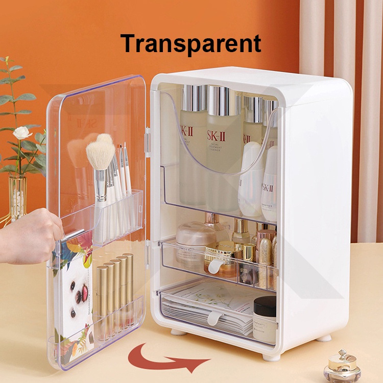 [LOCAL] Makeup Box with Door | Dustproof Cosmetic Organizer Storage Box ...