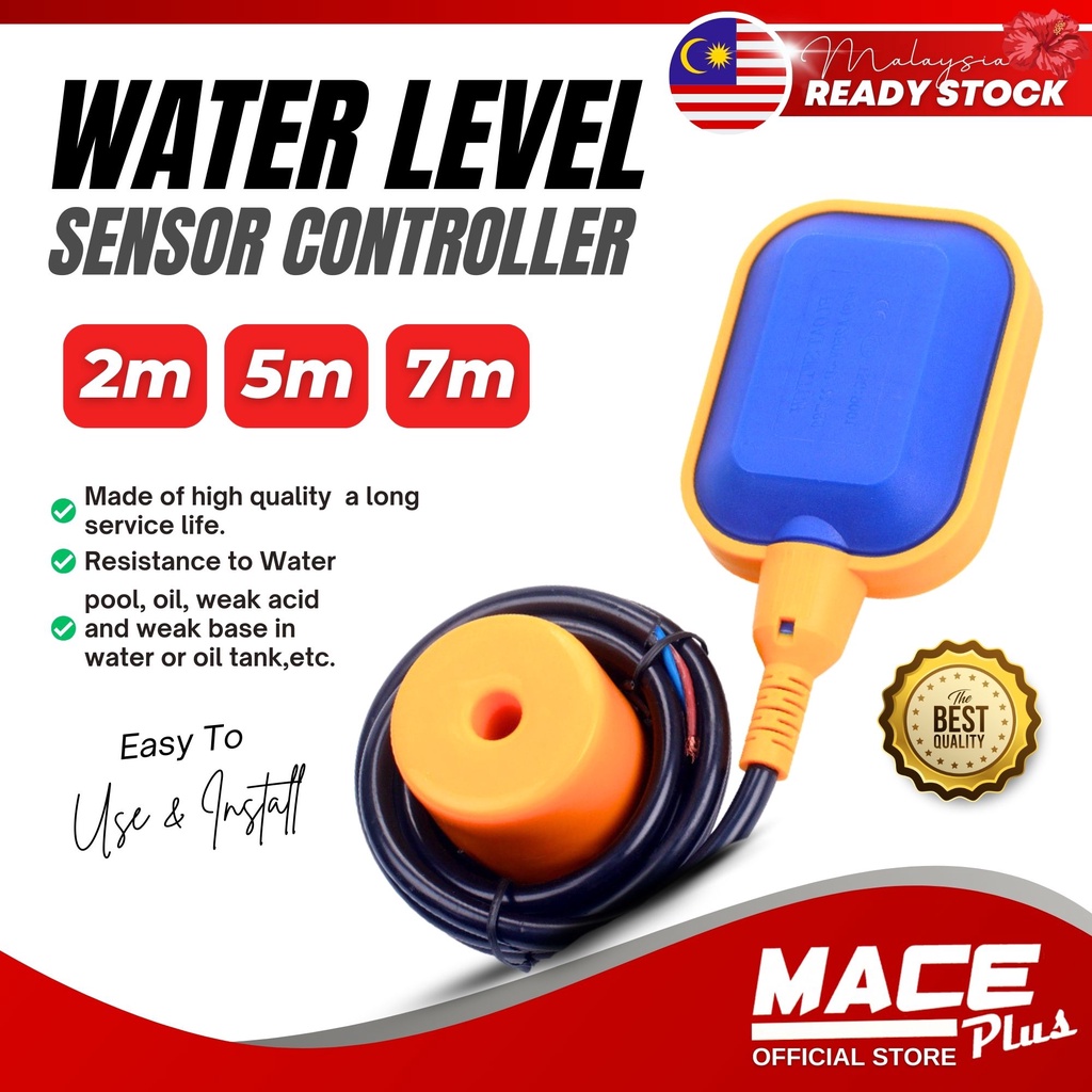 Rectangular Float Switch 250V Water Level Sensor Controller 2M / 5M ...