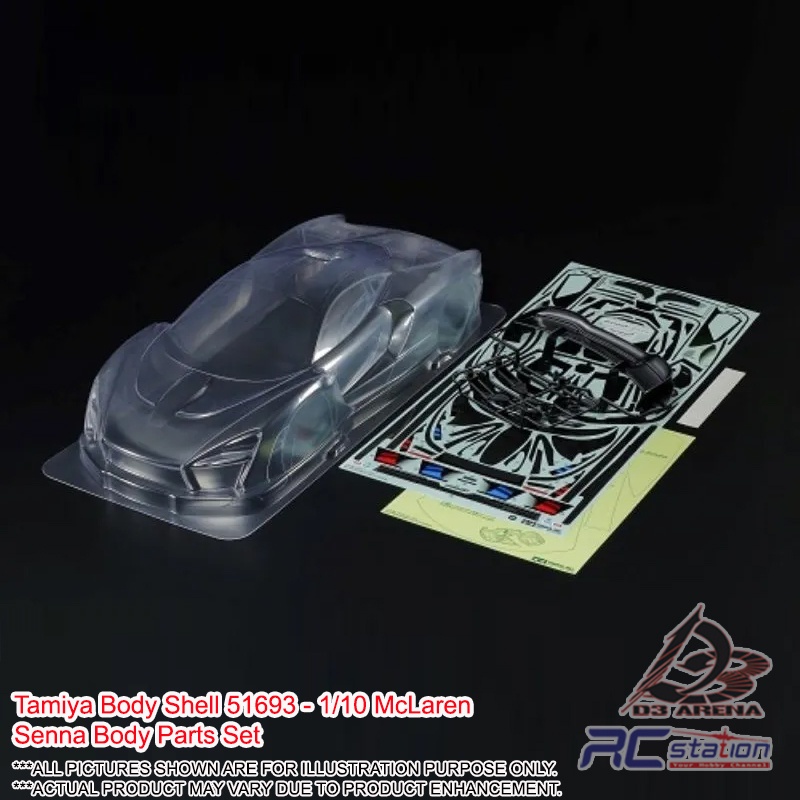 Tamiya 1/10 Body Shell #51693 - 1/10 McLaren Senna Body Parts Set ...
