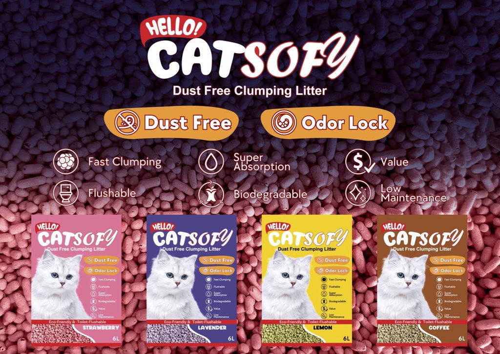Hello CatSofy Clumping Cat Litter 6L / Pasir Kucing | Shopee Malaysia