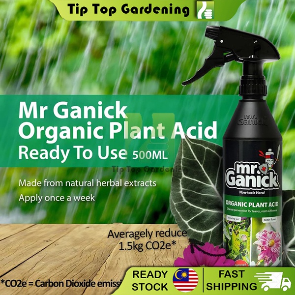 TIPTOP BABA Mr Ganick Organic Plant Acid (500ml) Gardening Liquid Spray ...
