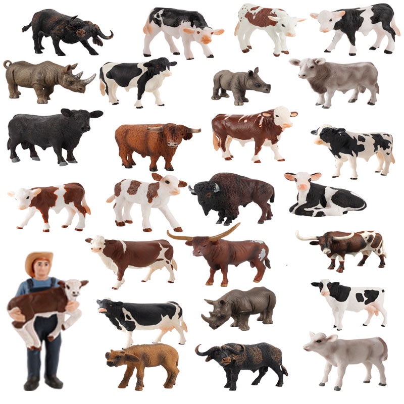 Educational Simulation Toy Farm Animal Figures Animal Model Kid's Gift ...