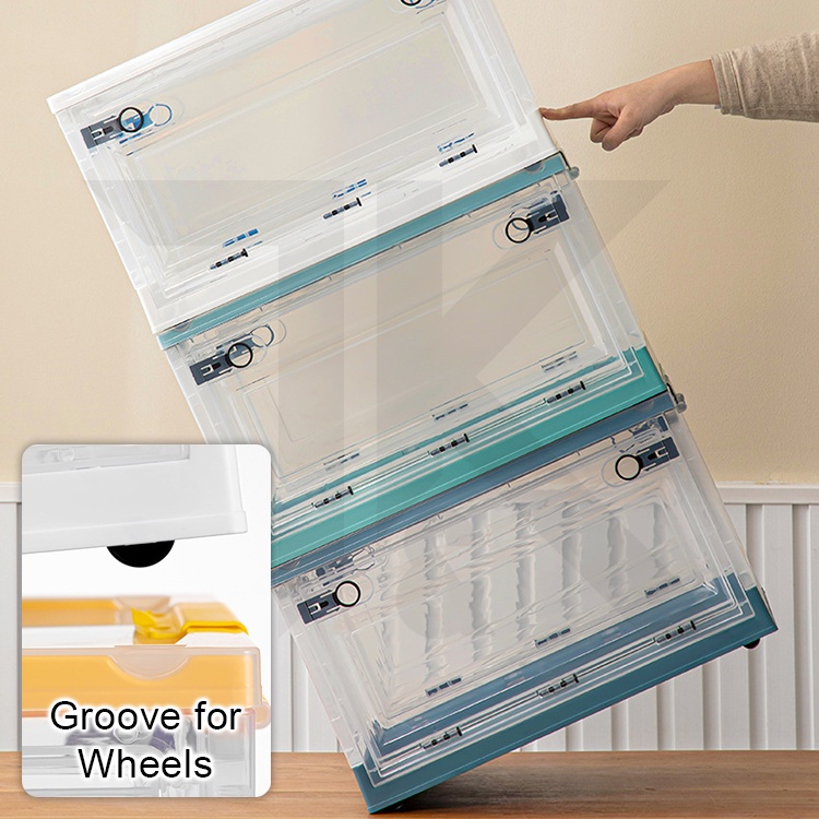 [LOCAL] Foldable Storage Box Stackable | Transparent Multipurpose ...