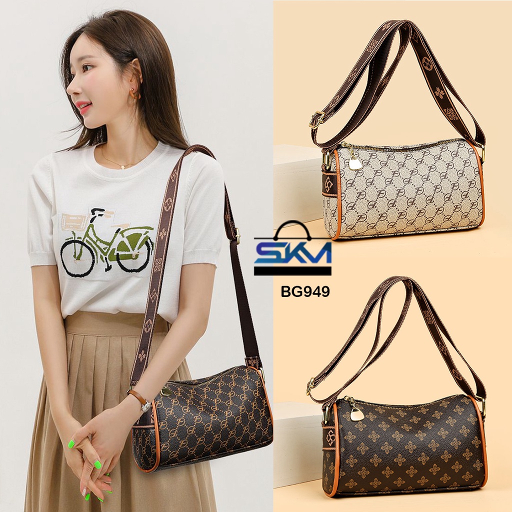 SKM Women's Cylindrical Crossbody Shoulder Sling Bag Beg Tangan Wanita ...