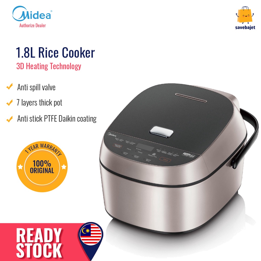 Midea IH Rice Cooker (1.8L) MB-18HS | Shopee Malaysia