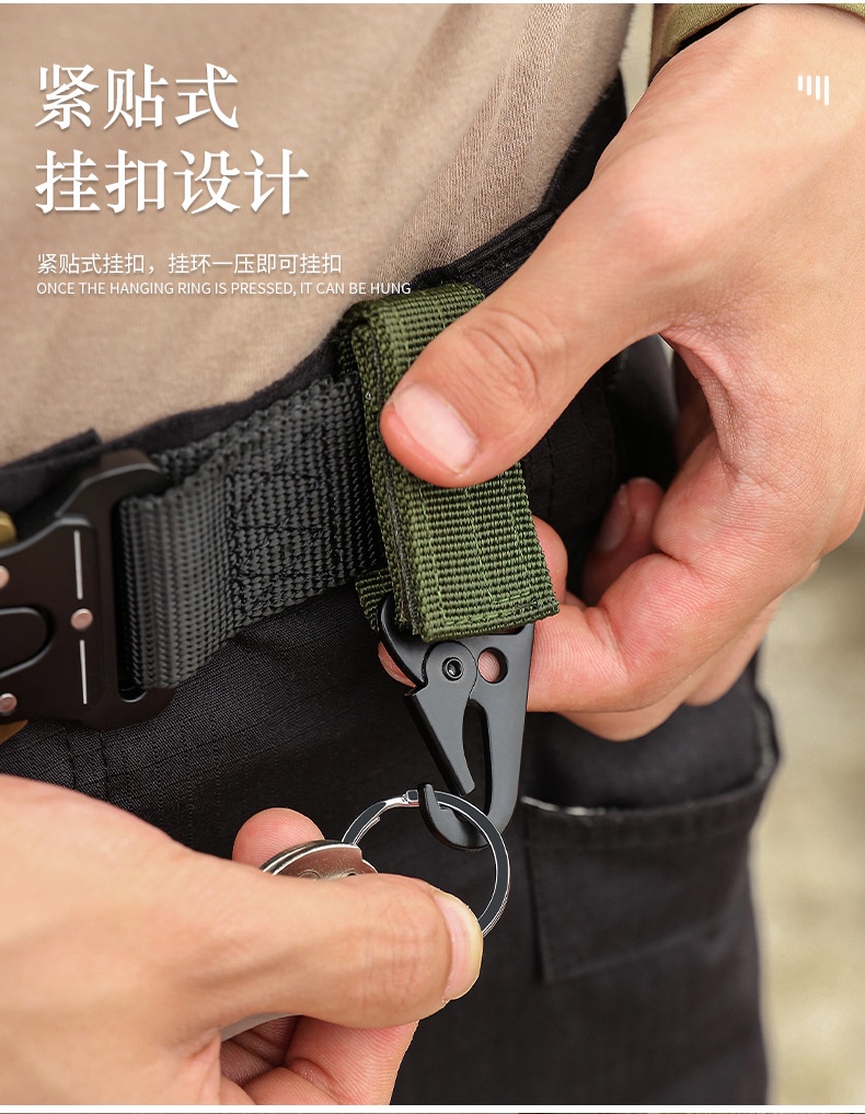 LUC 2pcs metal belt buckle adapter Molle webbing carabiner for Molle ...