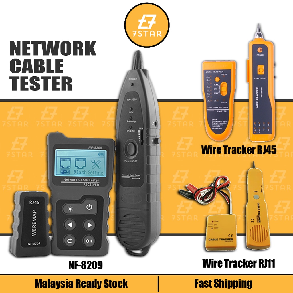7star Wire Tracker Network Cable Tester, Continuity Testing, Length ...