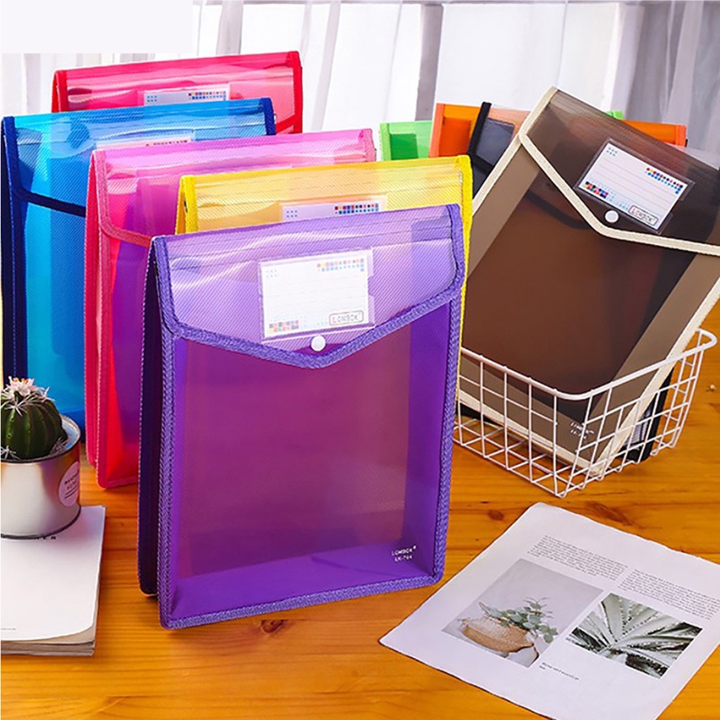 BC A4 Button File / Expandable Folder (1 pc) Office Children File ...