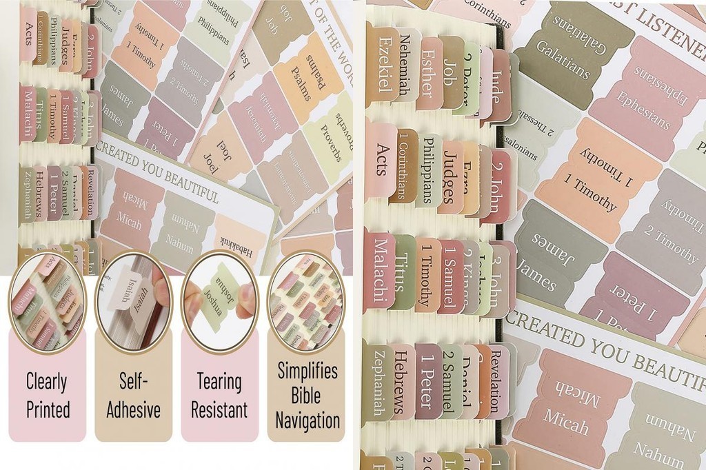 smiles| Bible Study Tools Bright Printing Bible Labels Colorful Self ...