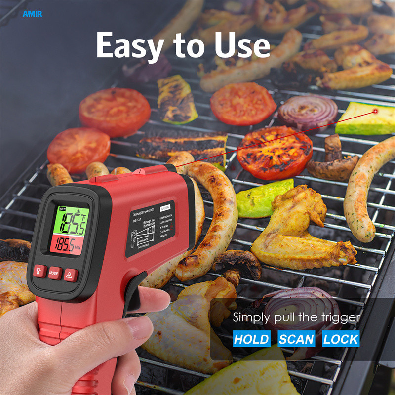 AMIR Digital Infrared Meat Thermometer -50℃-550℃ Food Thermometer ...