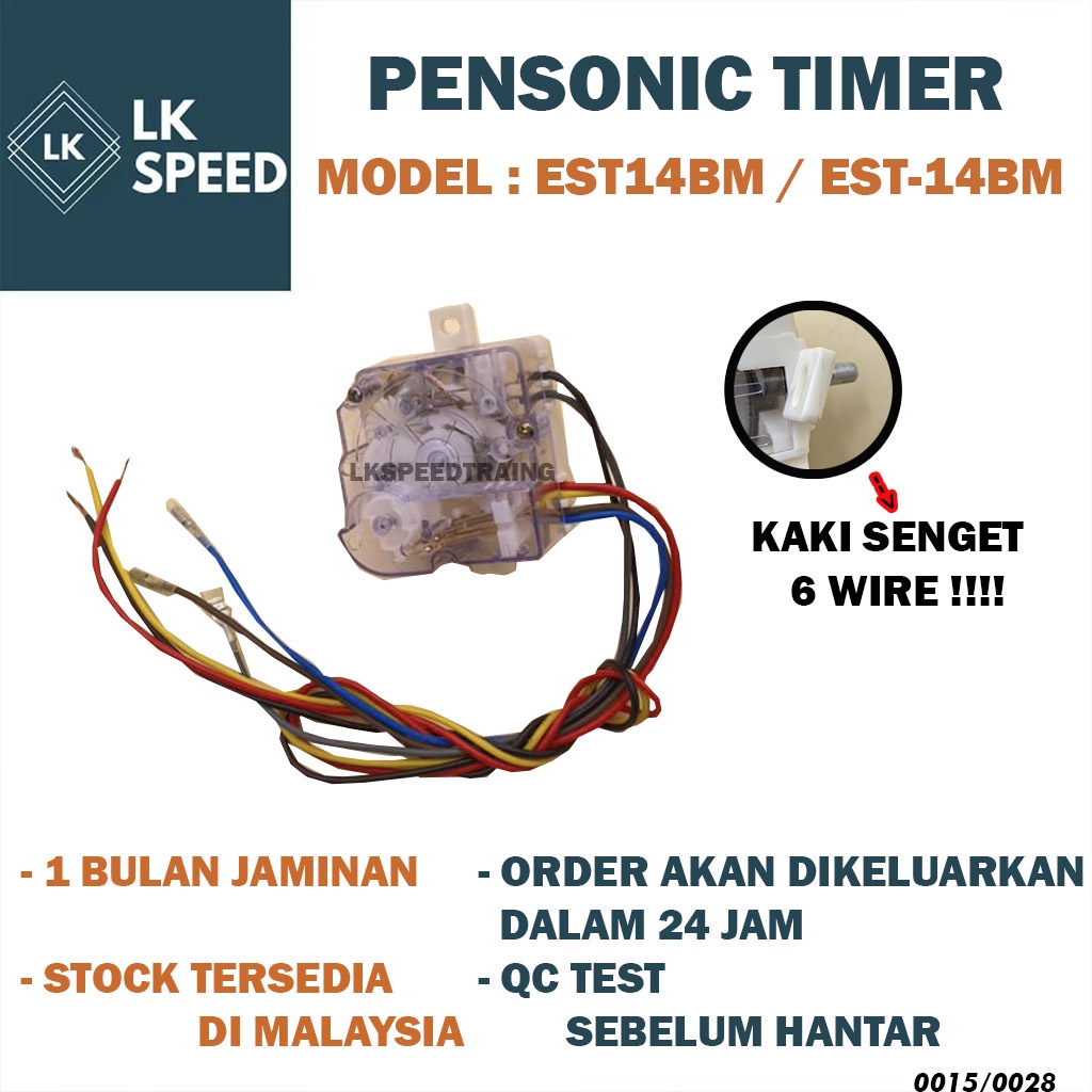 EST14BM EST-14BM SHARP SEMI AUTO Washing Machine timer manual mesin ...