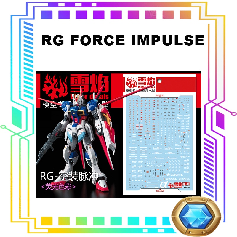 RG FORCE IMPULSE WATERSLIDE DECAL FLUORESCENT DECAL | Shopee Malaysia