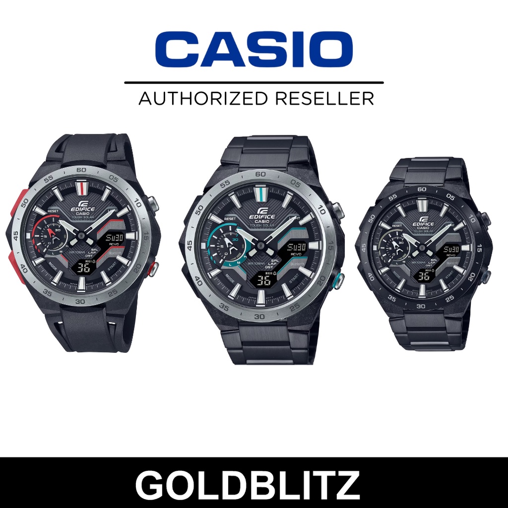 Casio EDIFICE WINDFLOW ECB-2200DC-1A / ECB-2200DD-1A / ECB-2200P-1A Black motorsports Watch ...