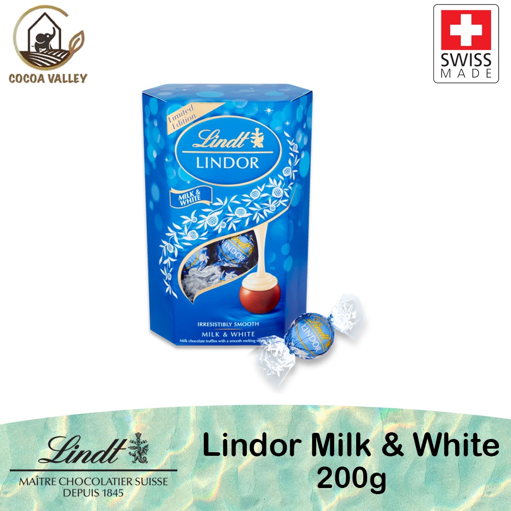 Lindt Lindor Milk & White Chocolate Truffles 200g | Shopee Malaysia
