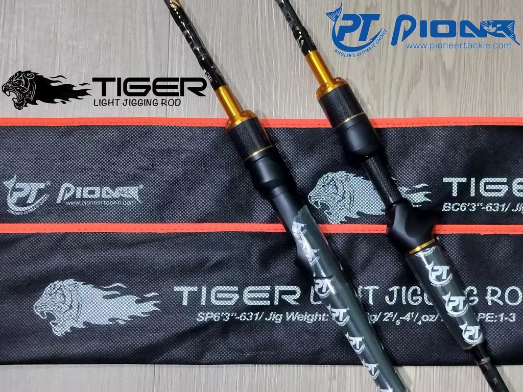 PIONEER TIGER LIGHT SPINNING / BAITCASTING (BC) JIGGING FISHING ROD ...
