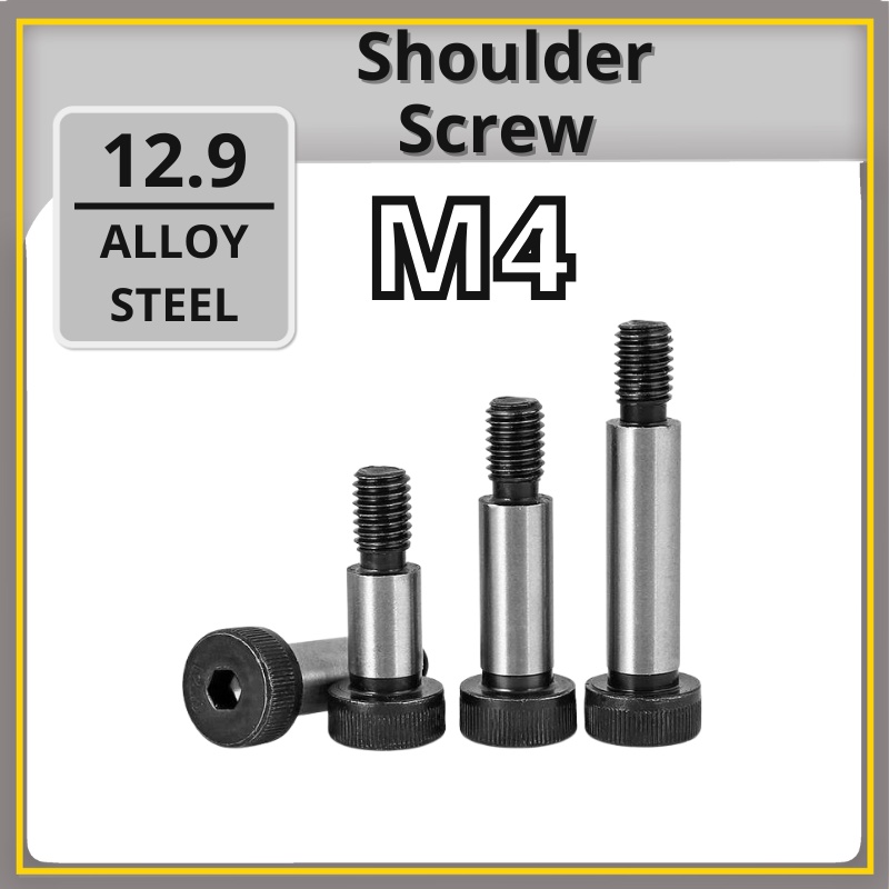 M4 Hex Socket Shoulder Screw ISO7379 | Alloy Steel Grade 12.9 | Black ... M4 Hex Socket Shoulder Screw ISO7379 | Alloy Steel Grade 12.9 | Black ...