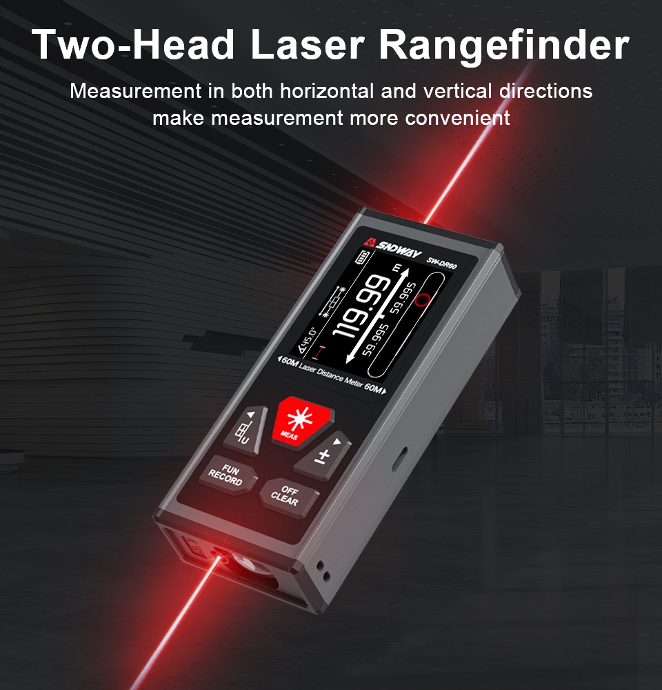 SNDWAY Dual Laser Distance Meter Bidirectional Measurement Electronic ...