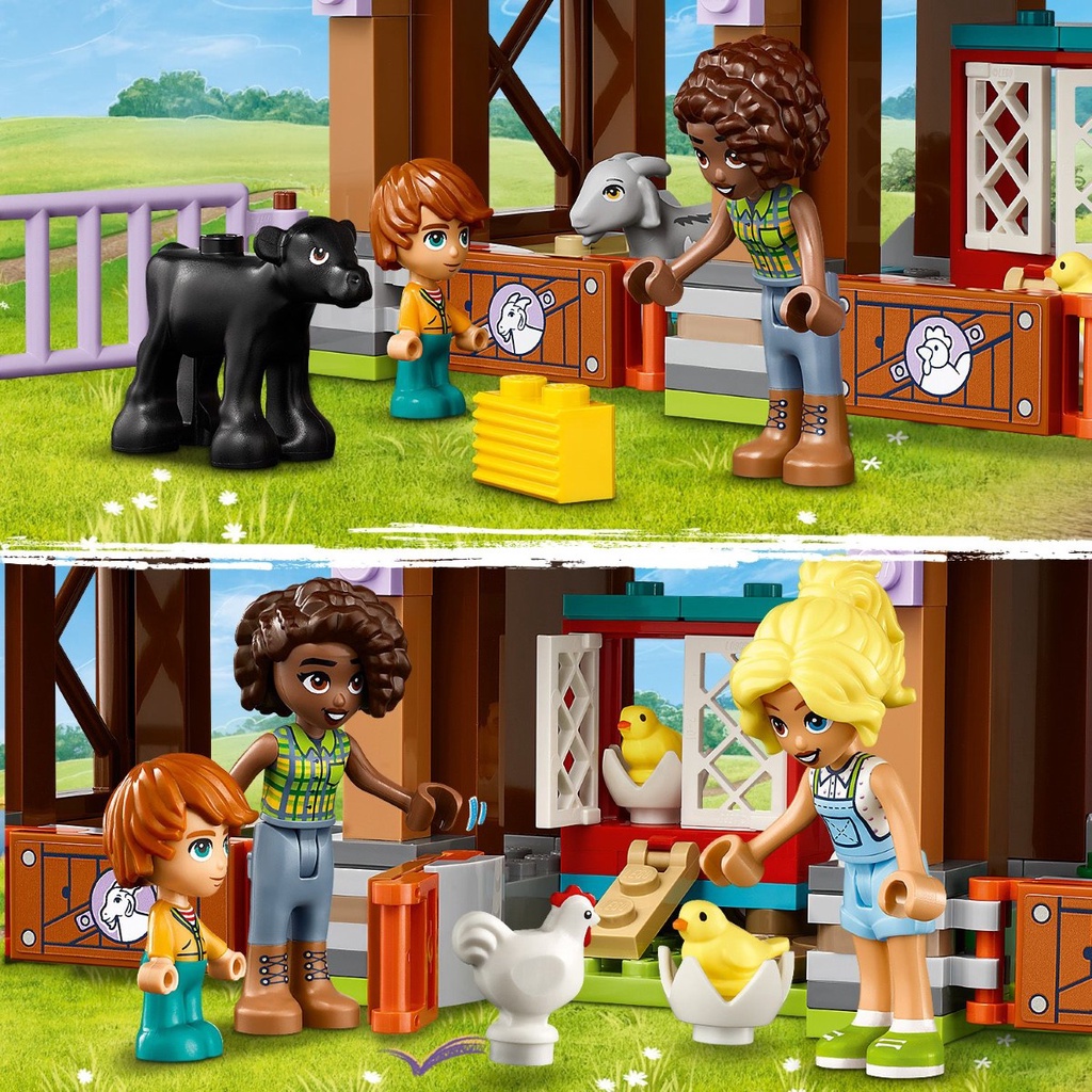 LEGO 42617 Friends Farm Animal Sanctuary Building Toy Set (489 Pieces ...