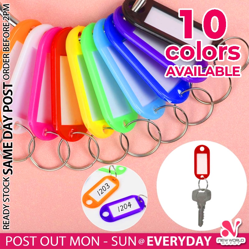 𝗘𝗔𝗦𝗬 𝗜𝗗𝗘𝗡𝗧𝗜𝗙𝗬 》Plastic Key Tag Keychain Label School Office Room ID ...